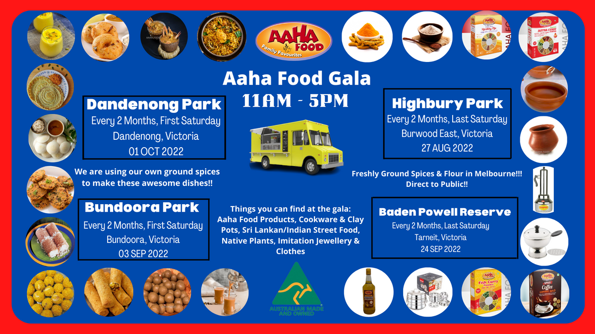 Aaha Food Gala Yarl Santhai at 4 locations in Victoria – AAHA FOOD